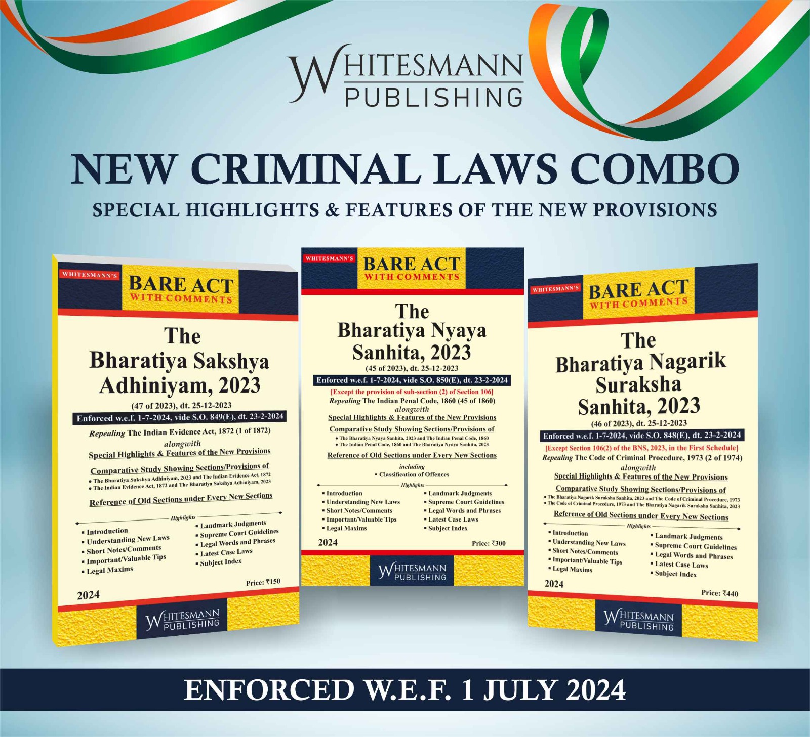 New Criminal Laws Combo(Special Highlights & Features of The New ...